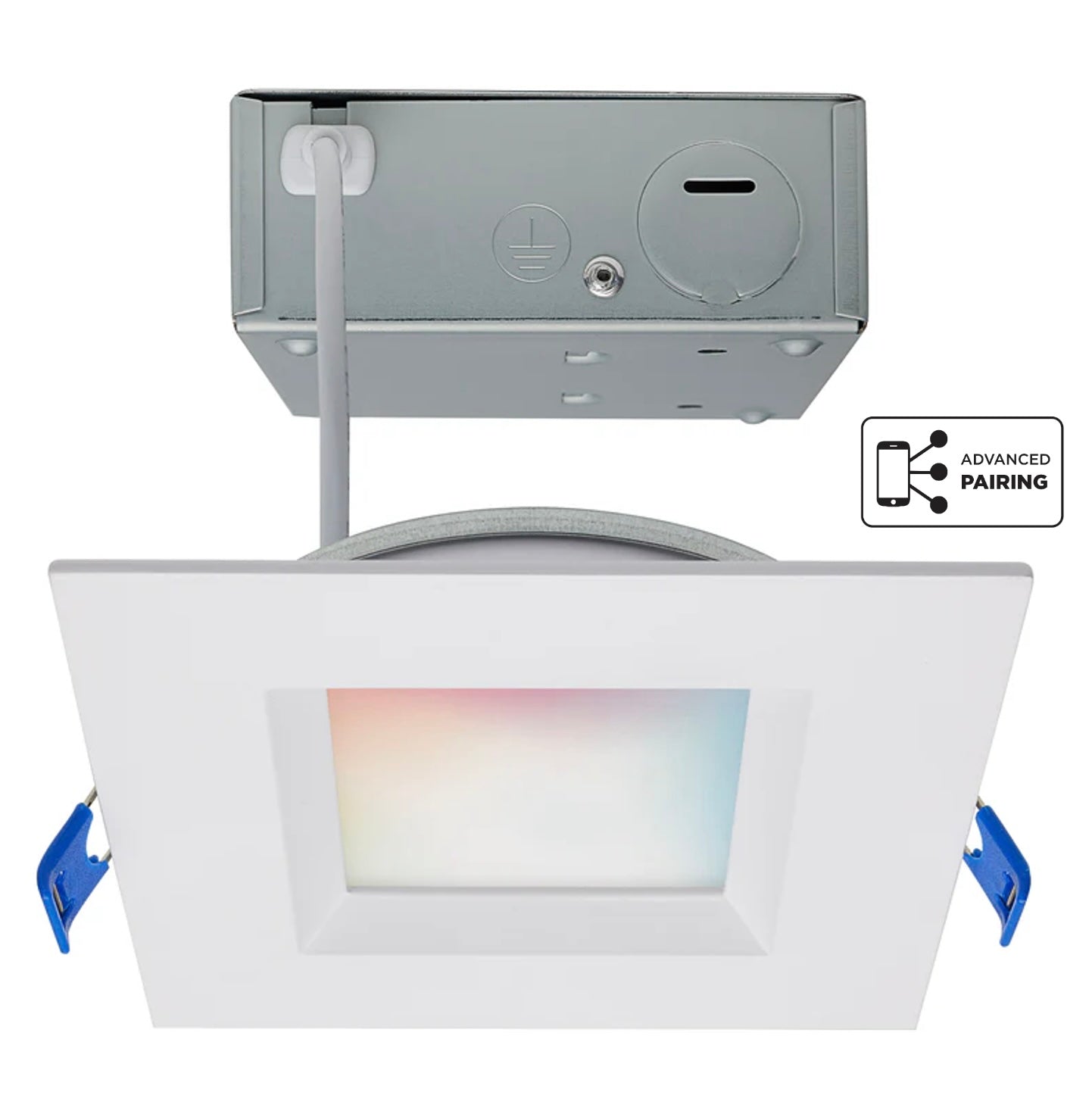 LED Smart Slimfit Downlight - 4" Square Smooth Baffle